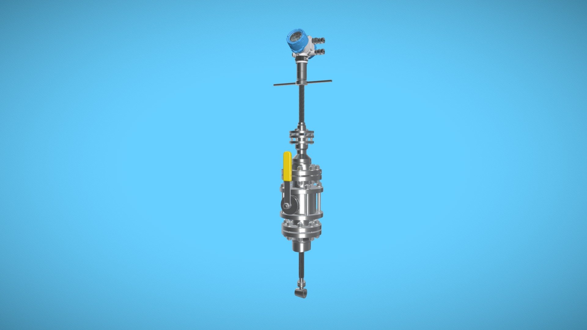 ELEMER-RV Probe flow meter with lubricator - 3D model by elemer.zavod ...