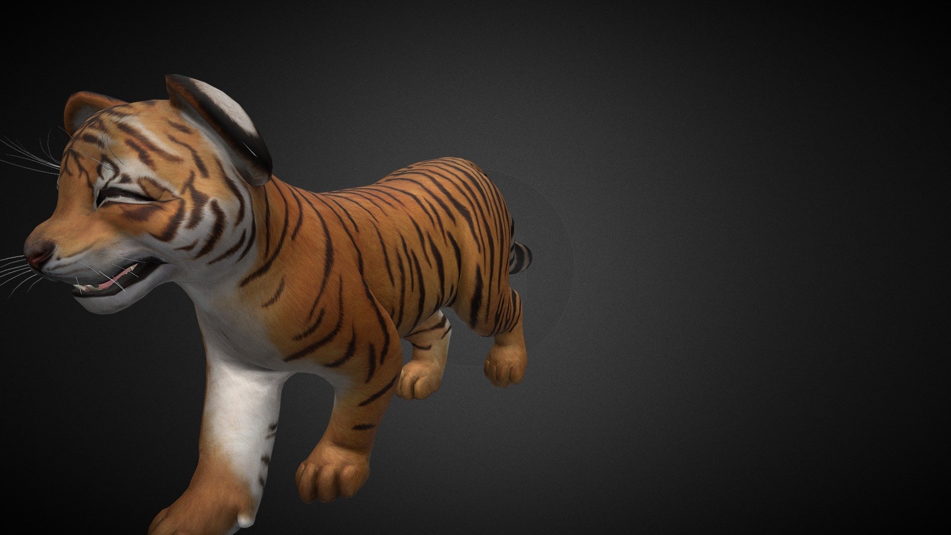 Baby Tiger Walk - 3D model by creatingideas [4b4f787] - Sketchfab