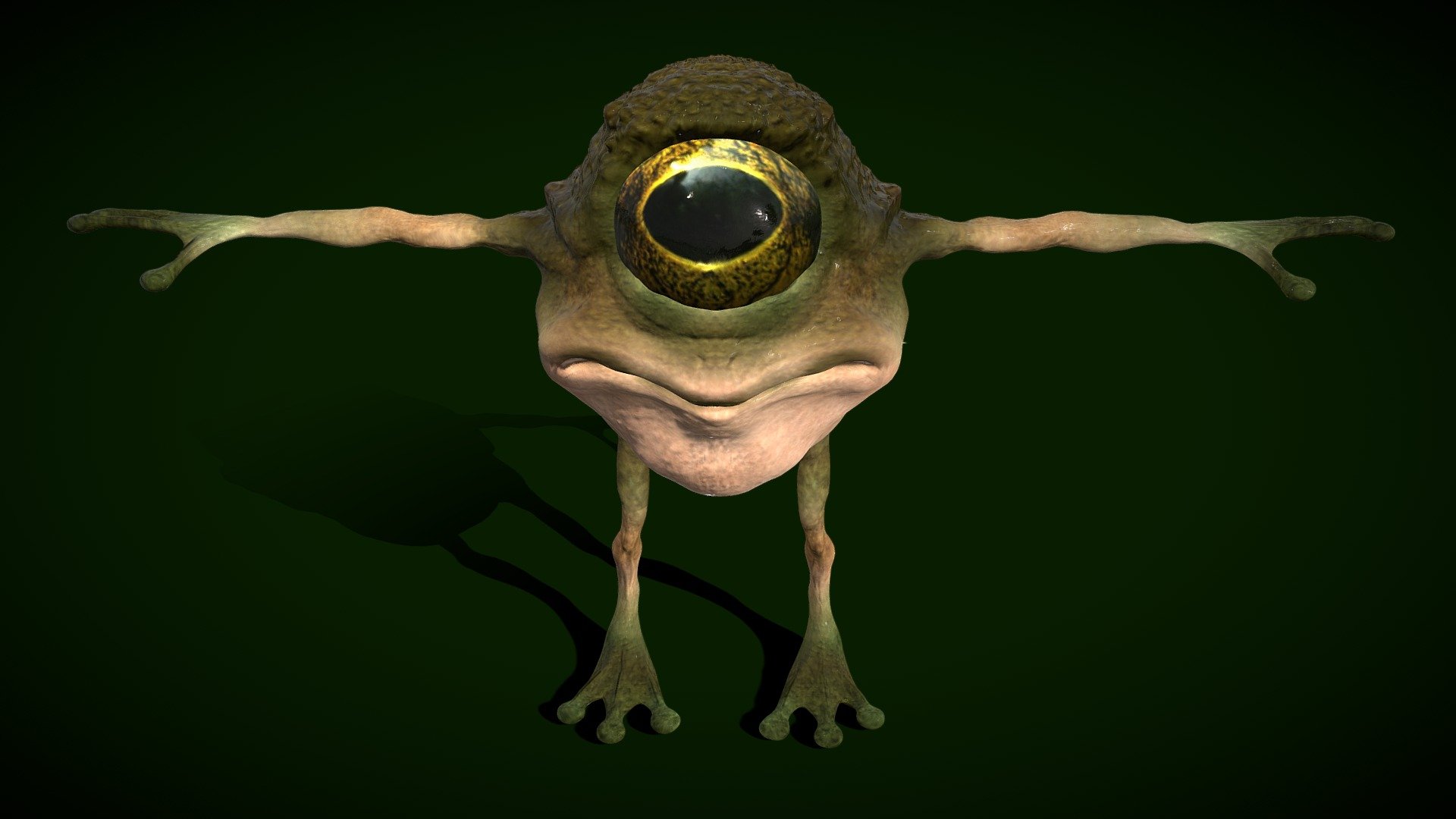 Mike Wazowski Frog - 3D model by MarcoThePhoenix [4b503f8] - Sketchfab