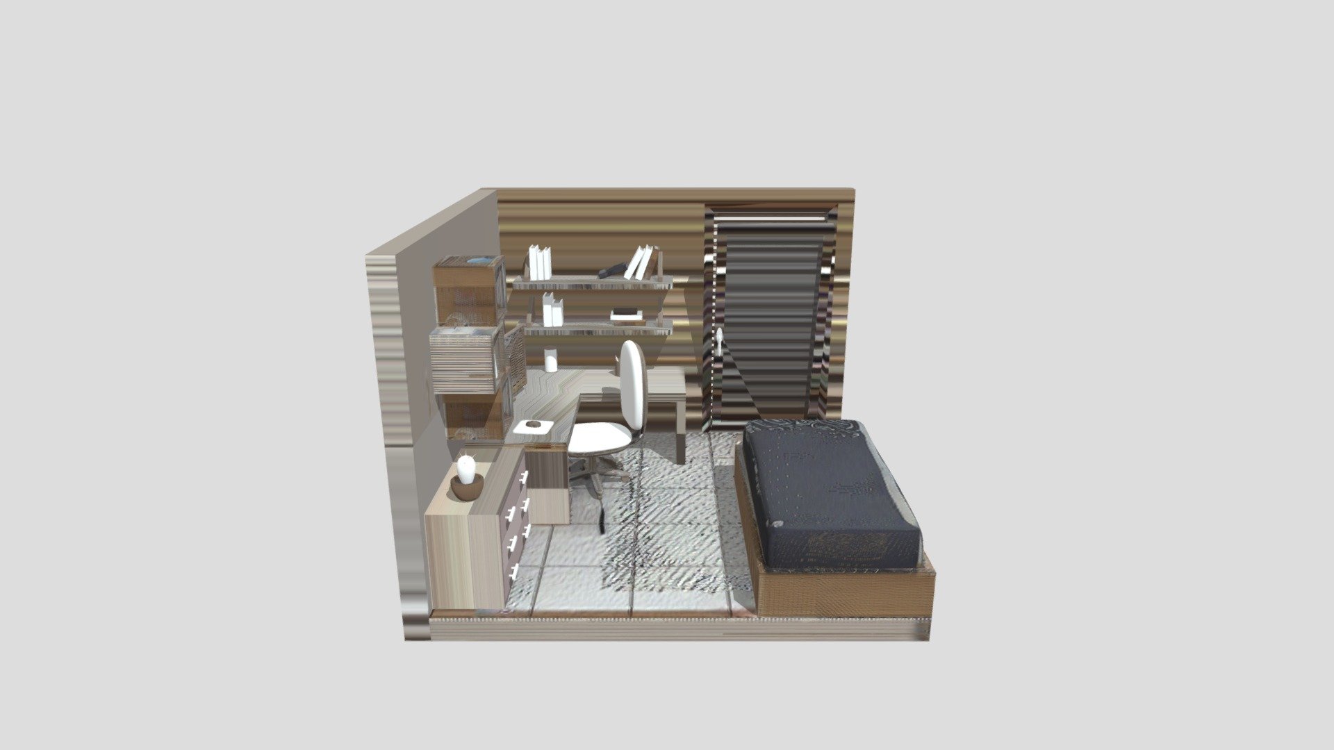 Boho Bedroom - 3D model by PixelPioneer3D [4b53867] - Sketchfab