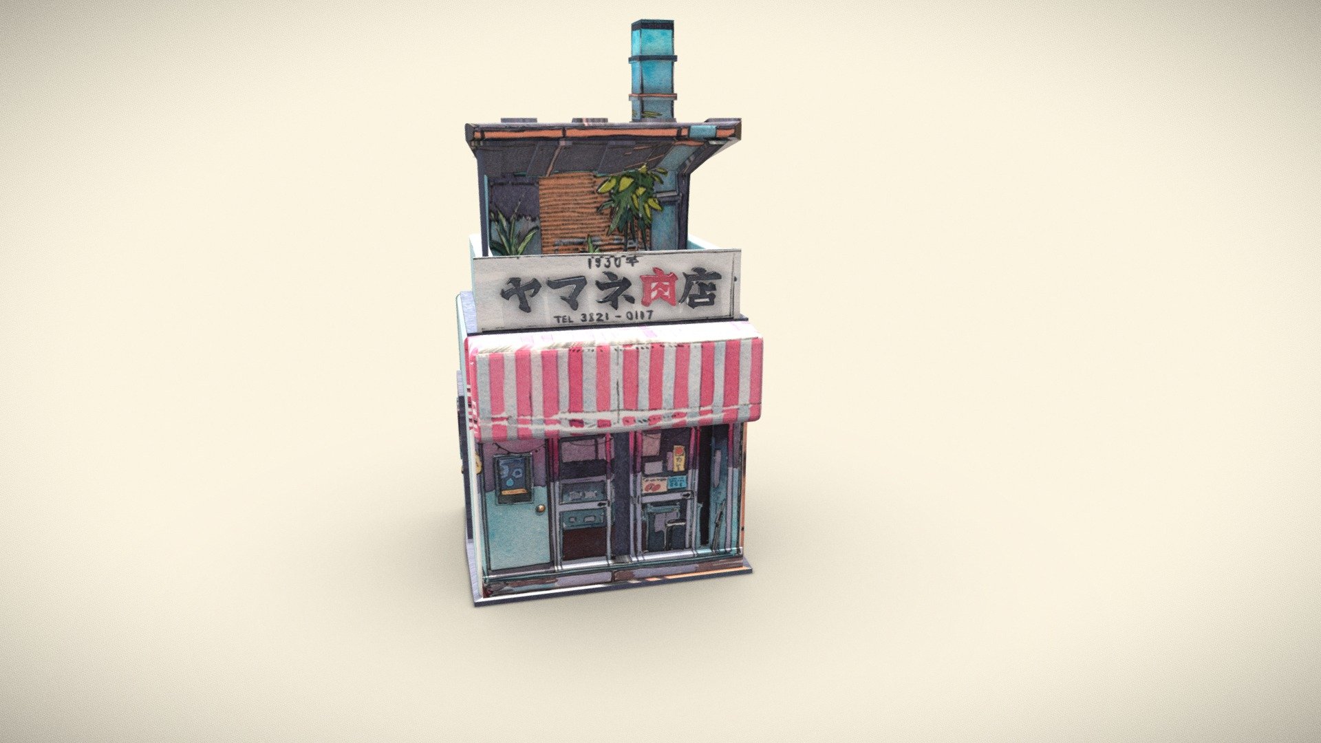 Japanese Shop - 3D model by Fabian Rastorfer (@fabraz) [4b54573 ...