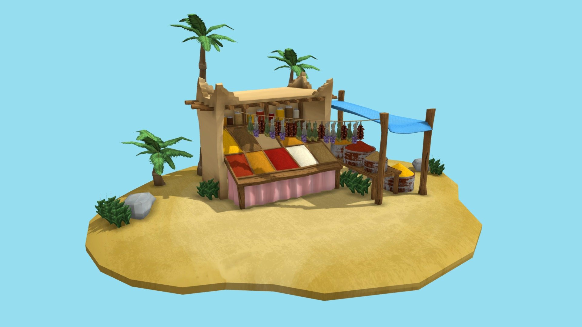 DAE Bazaar | Herbs and spices market - 3D model by Julie Vander Hoeven ...