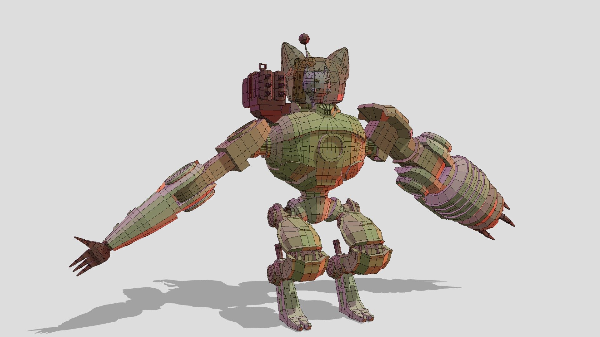 Robo_Cat - Download Free 3D model by SenpaiKhan [4b59e46] - Sketchfab