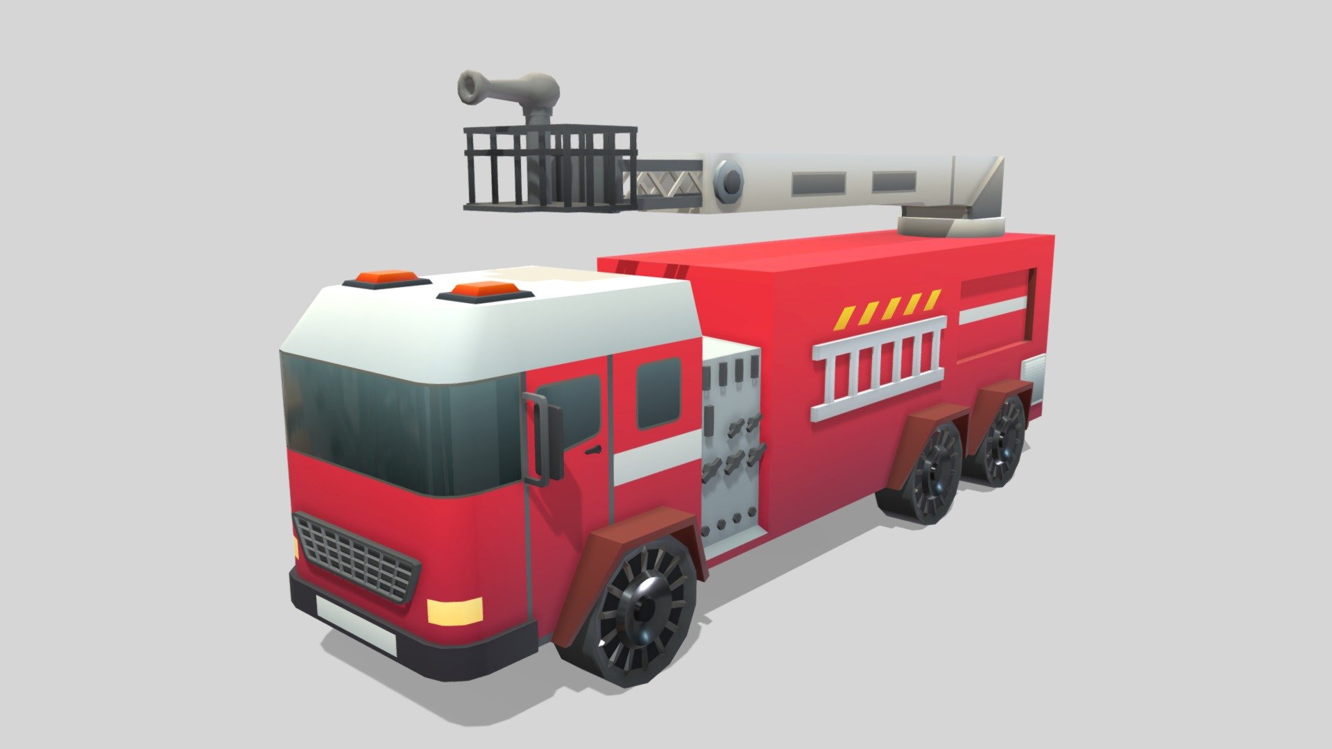 Low Poly Fire Fighter Car - Buy Royalty Free 3D model by MHKstudio ...