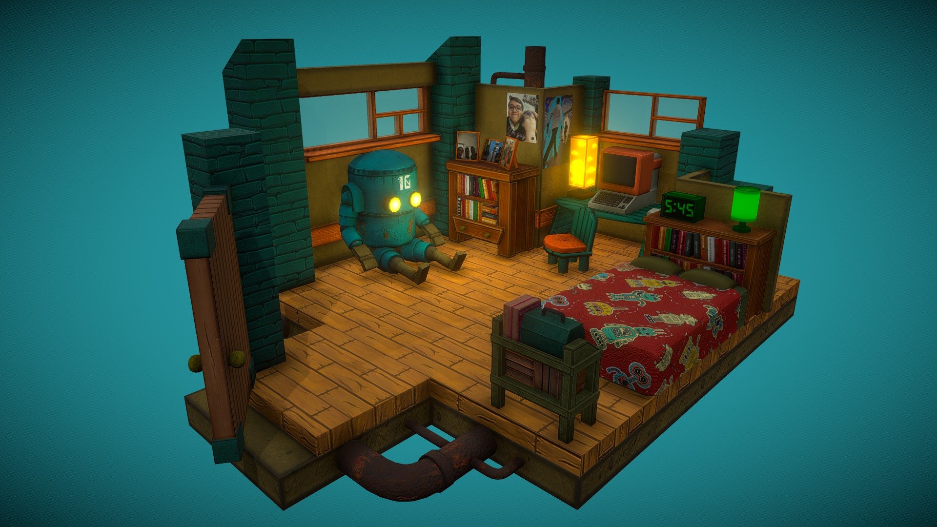 Some geeks room - Download Free 3D model by SyedAfiq [4b60663] - Sketchfab