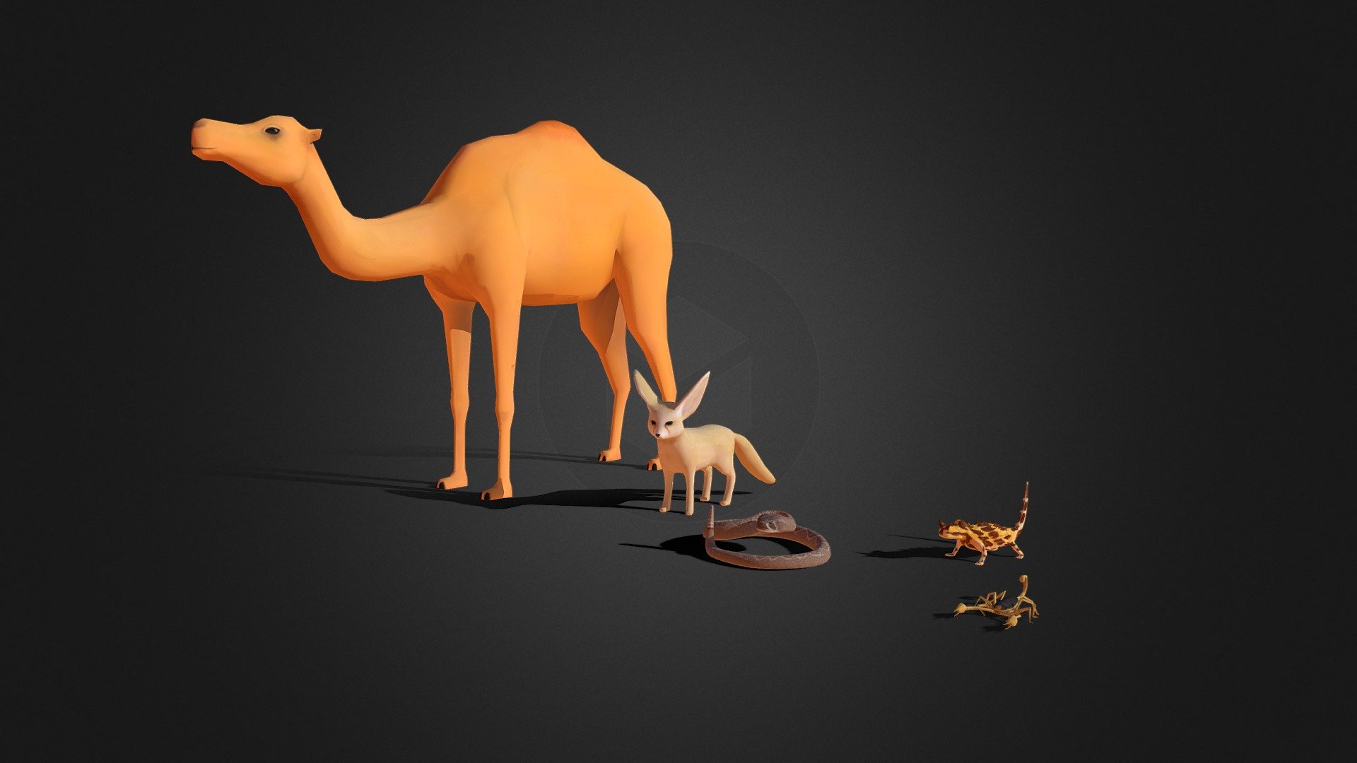Desert Animal Bundle - Buy Royalty Free 3D model by 3D-IDI (@paduladi ...