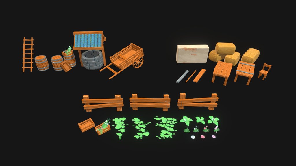 Farm - A 3D model collection by animastur - Sketchfab