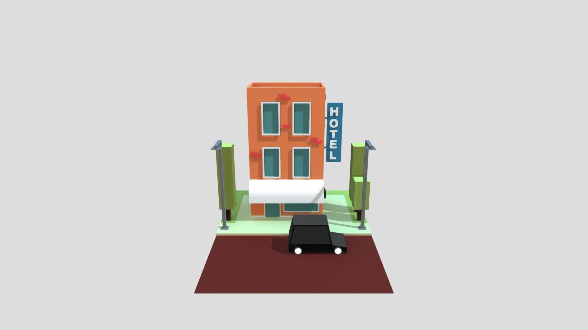 3star Hotel - Low Poly - Download Free 3D model by Lahiru Thikshana ...