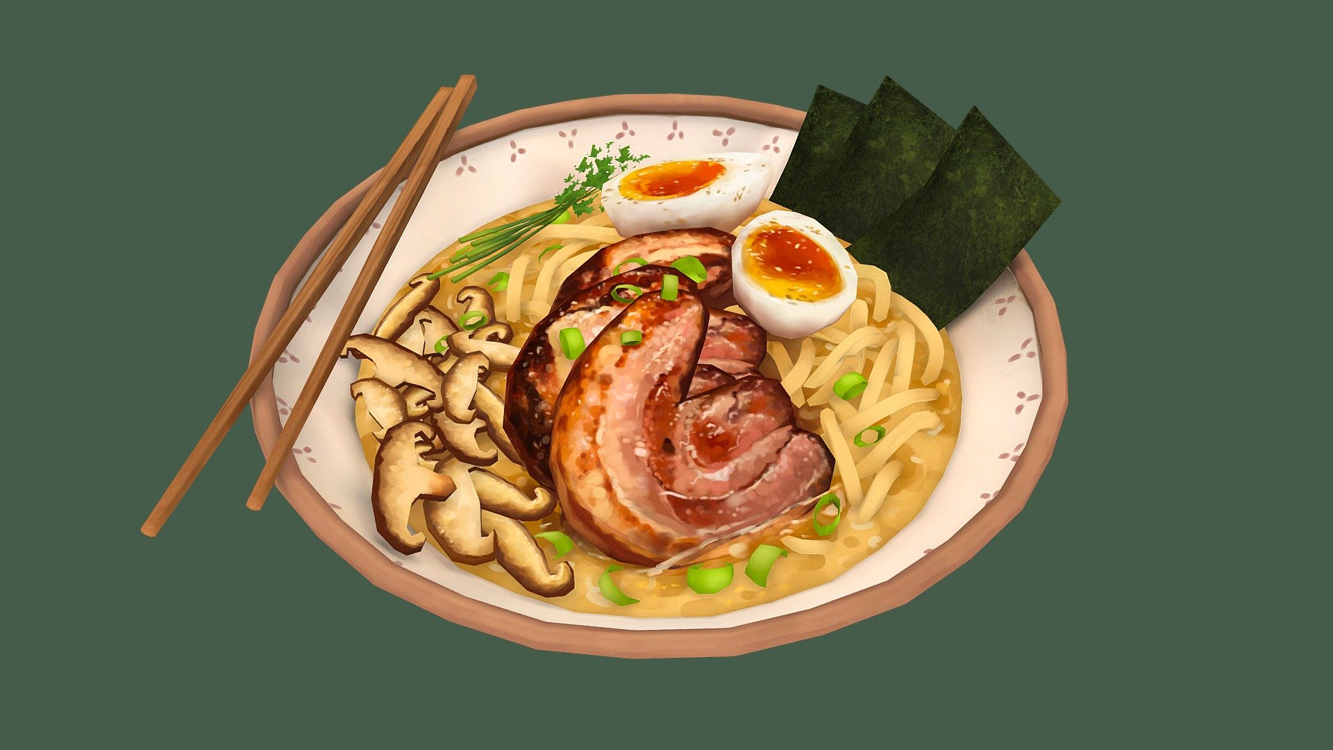 Tonkotsu Ramen - 3D model by Katametz [4b70a5a] - Sketchfab