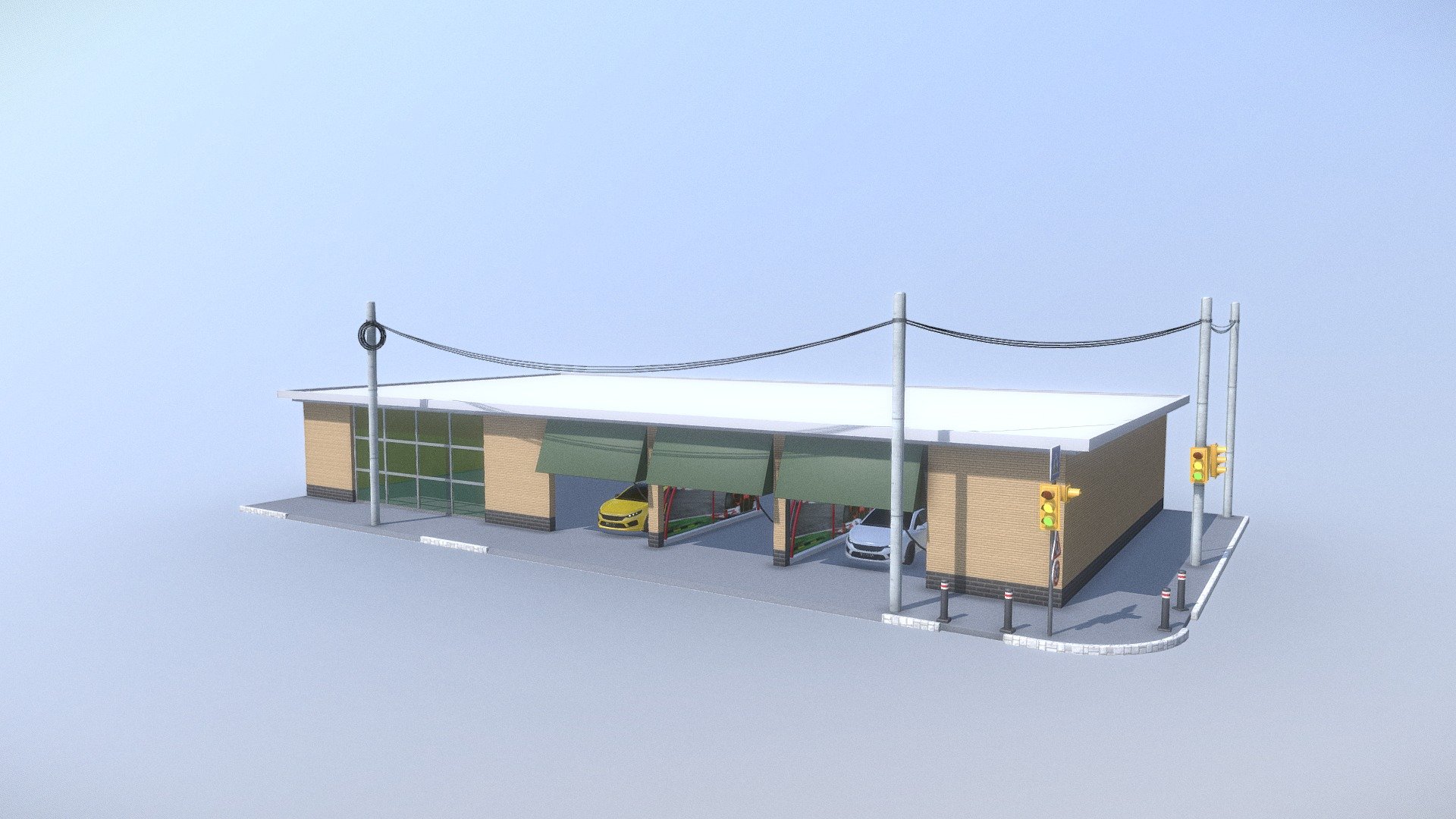 Carwash - 3D model by Patrudoizero Design (@patrudoizero) [4b76096 ...