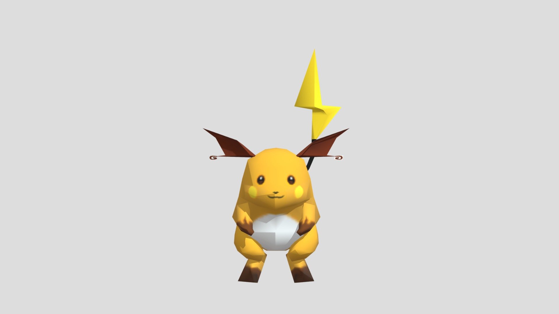 Custom Edited - Pokemon Customs - 0026 Raichu Su - 3D model by s.c ...