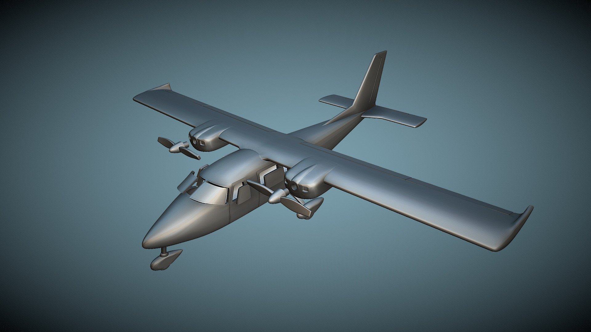 Partenavia P-68C Victor - 3D Printable Model - Buy Royalty Free 3D ...