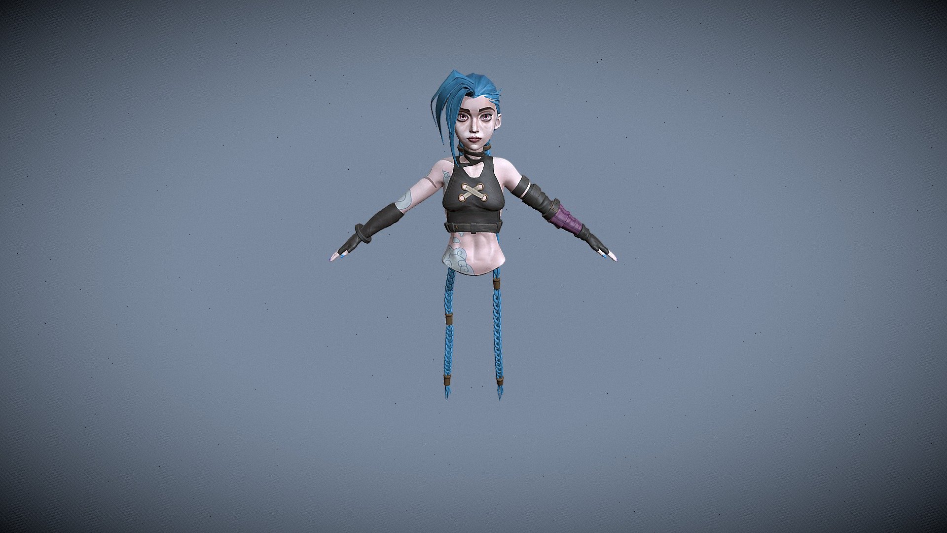 Jinx - Arcane Style Fanart - 3D model by andrea.etingin [4b787e0 ...
