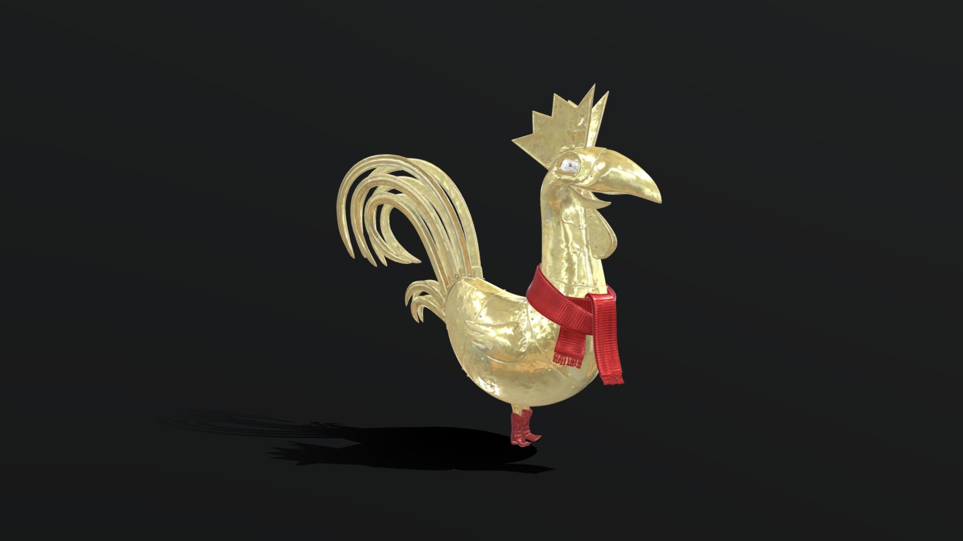 St. Peter's Church Rooster in Riga Old Town - 3D model by Vil ...