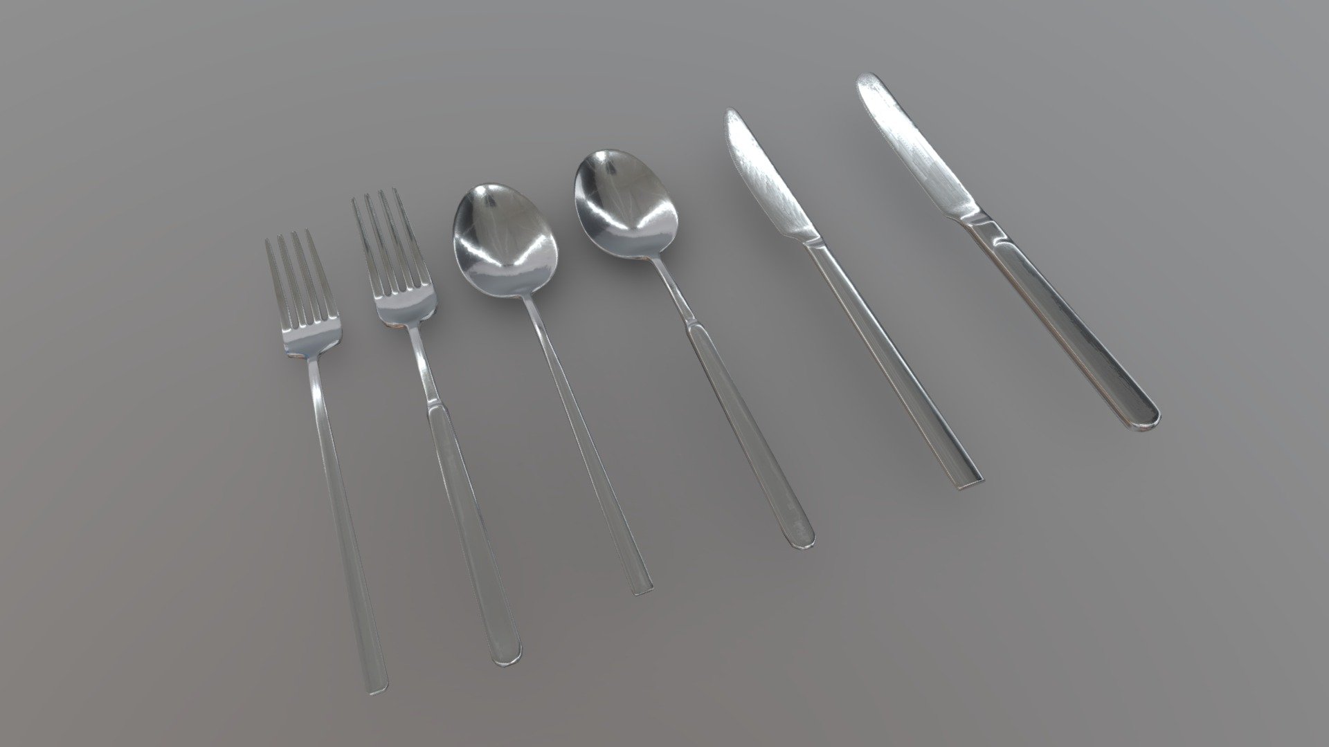 Simple cutlery set - Download Free 3D model by Akeelah [4b7c5f0 ...