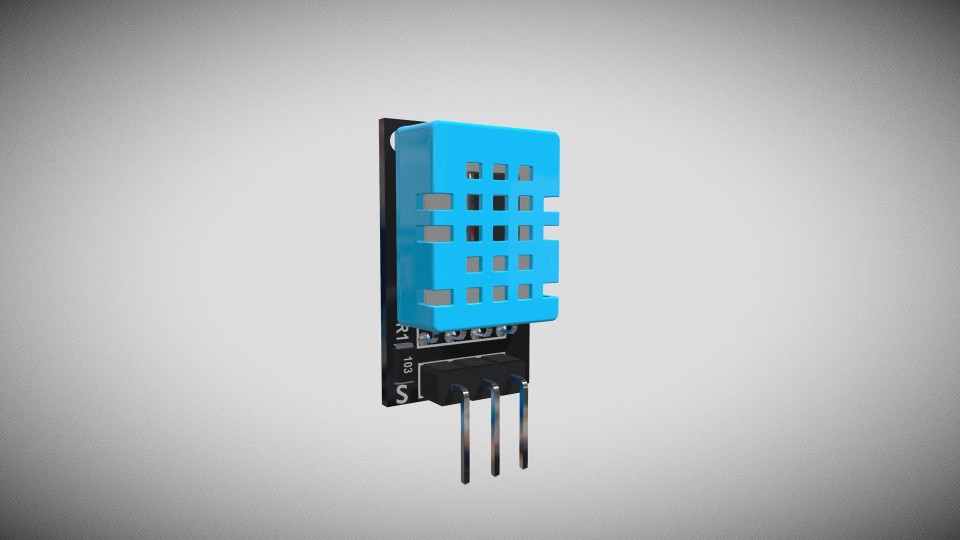 Módulo Sensor de Umidade e Temperatura DHT11 - Download Free 3D model by Robótica Paraná ...