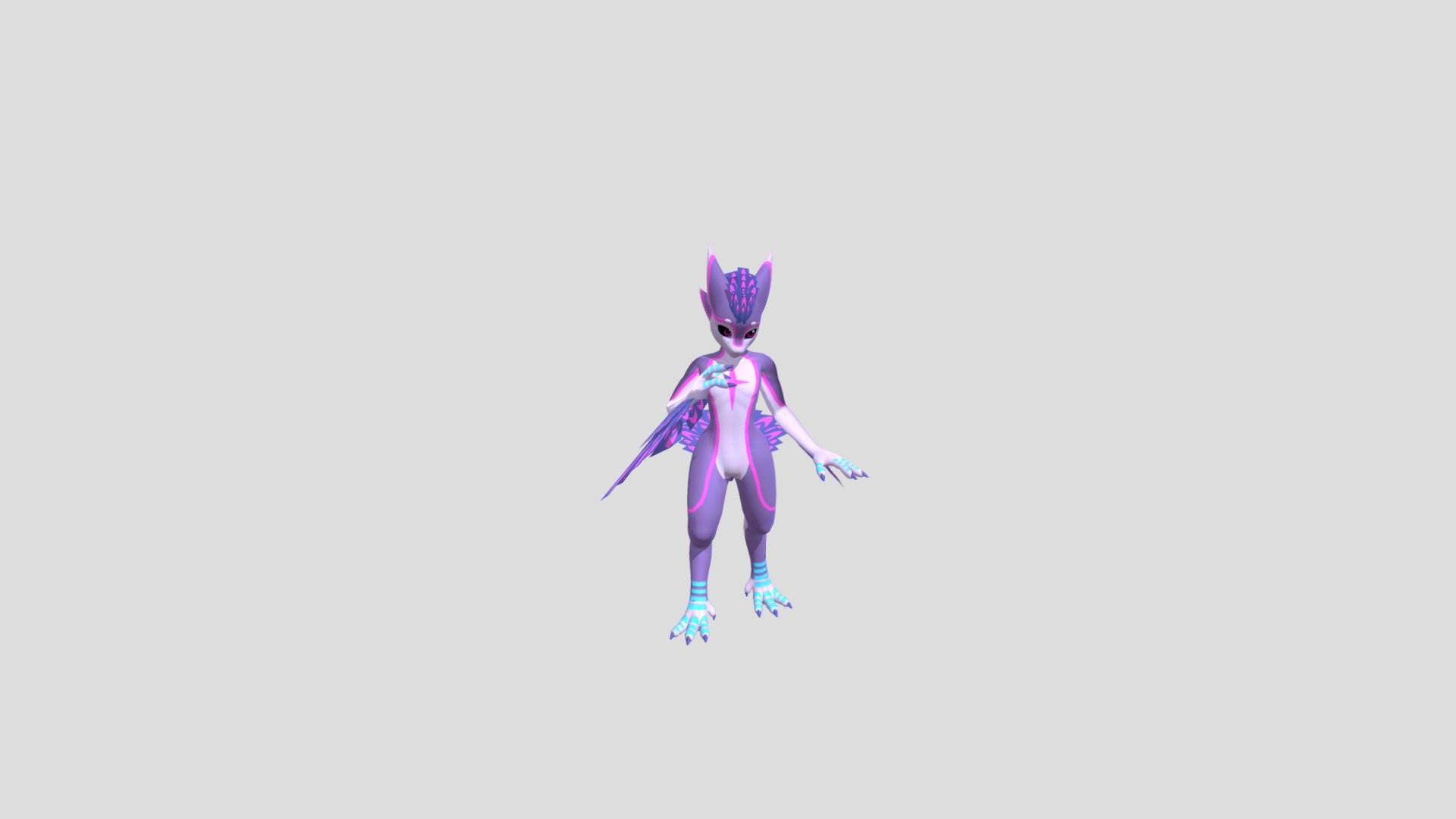Hoshi Avali Furry OC 3D Models Edit own Style - 3D model by ...