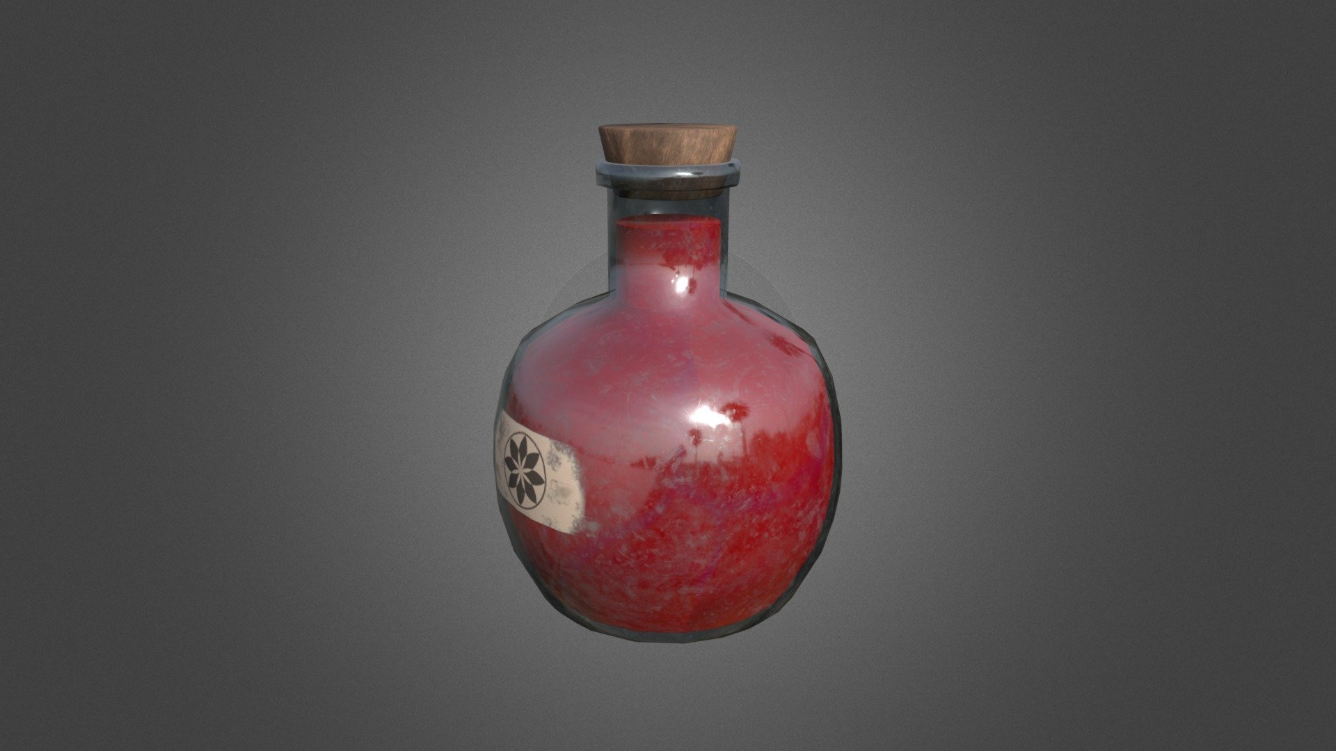 Large Round Potion Bottle - 3D model by BroganQK [4b81590] - Sketchfab