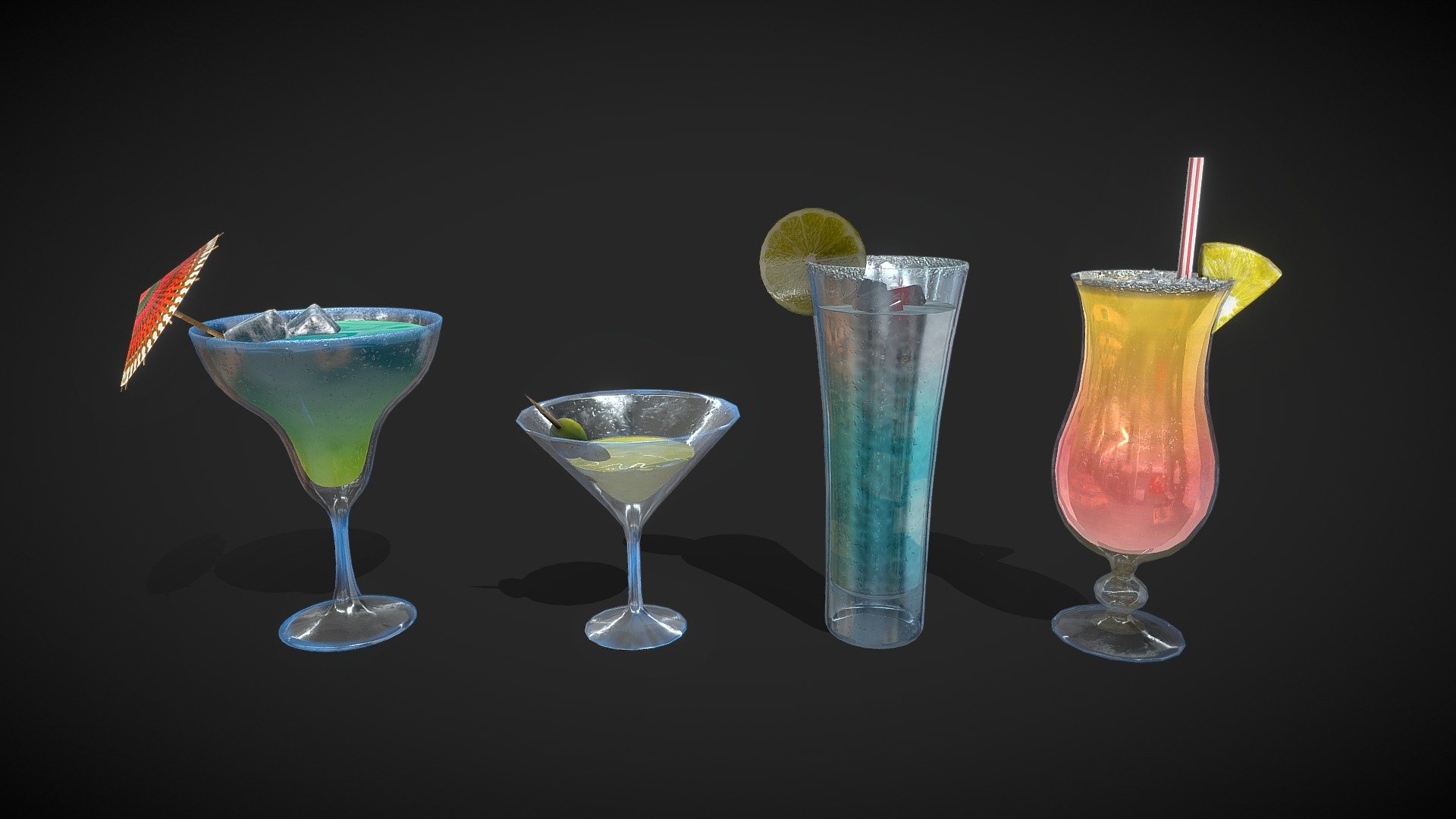 Alcoholic drinks pack - Buy Royalty Free 3D model by Karolina ...