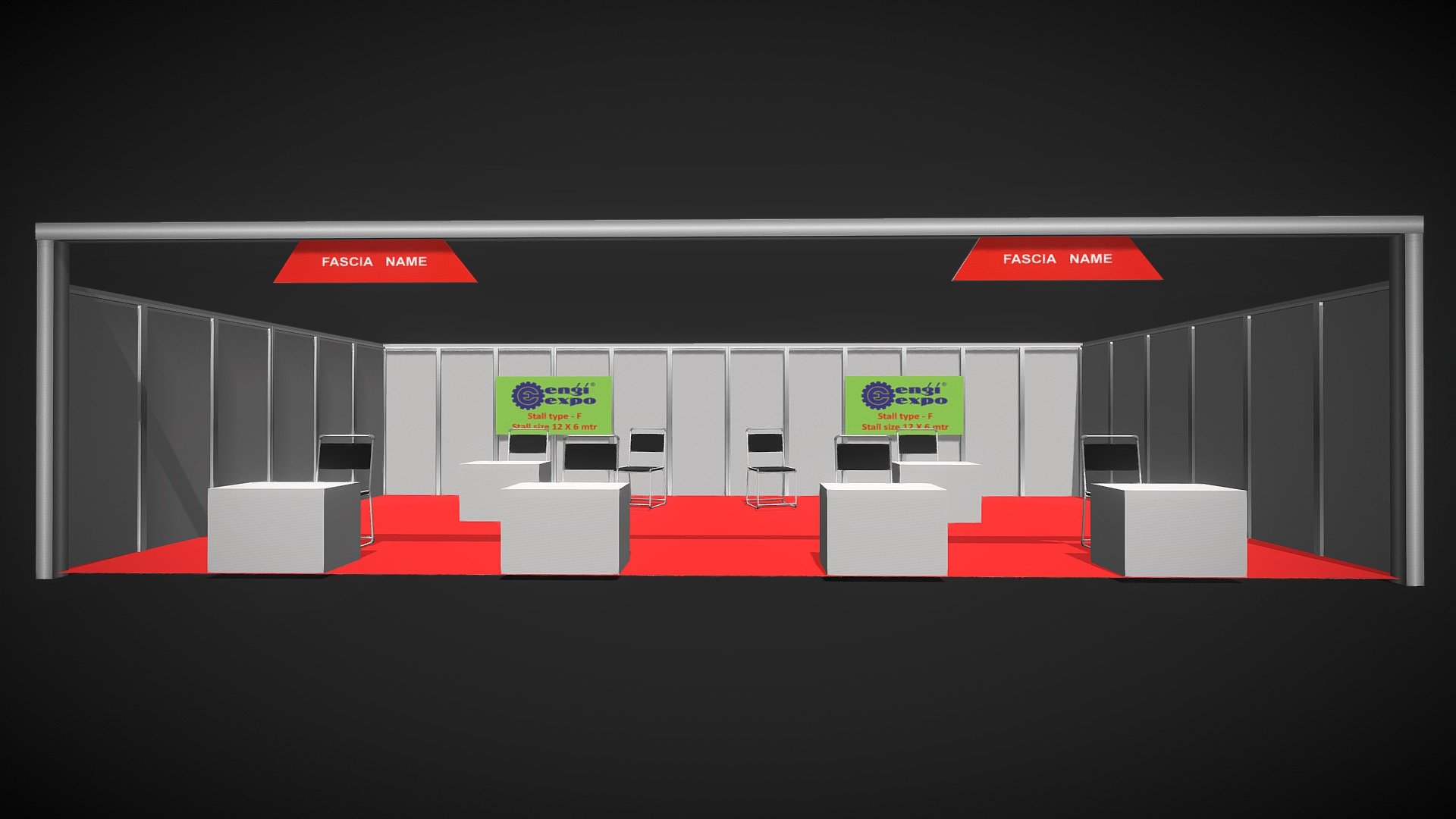 Engi Expo Stall type F 12x6 - 3D model by AR World (@ARworld) [4b82211 ...