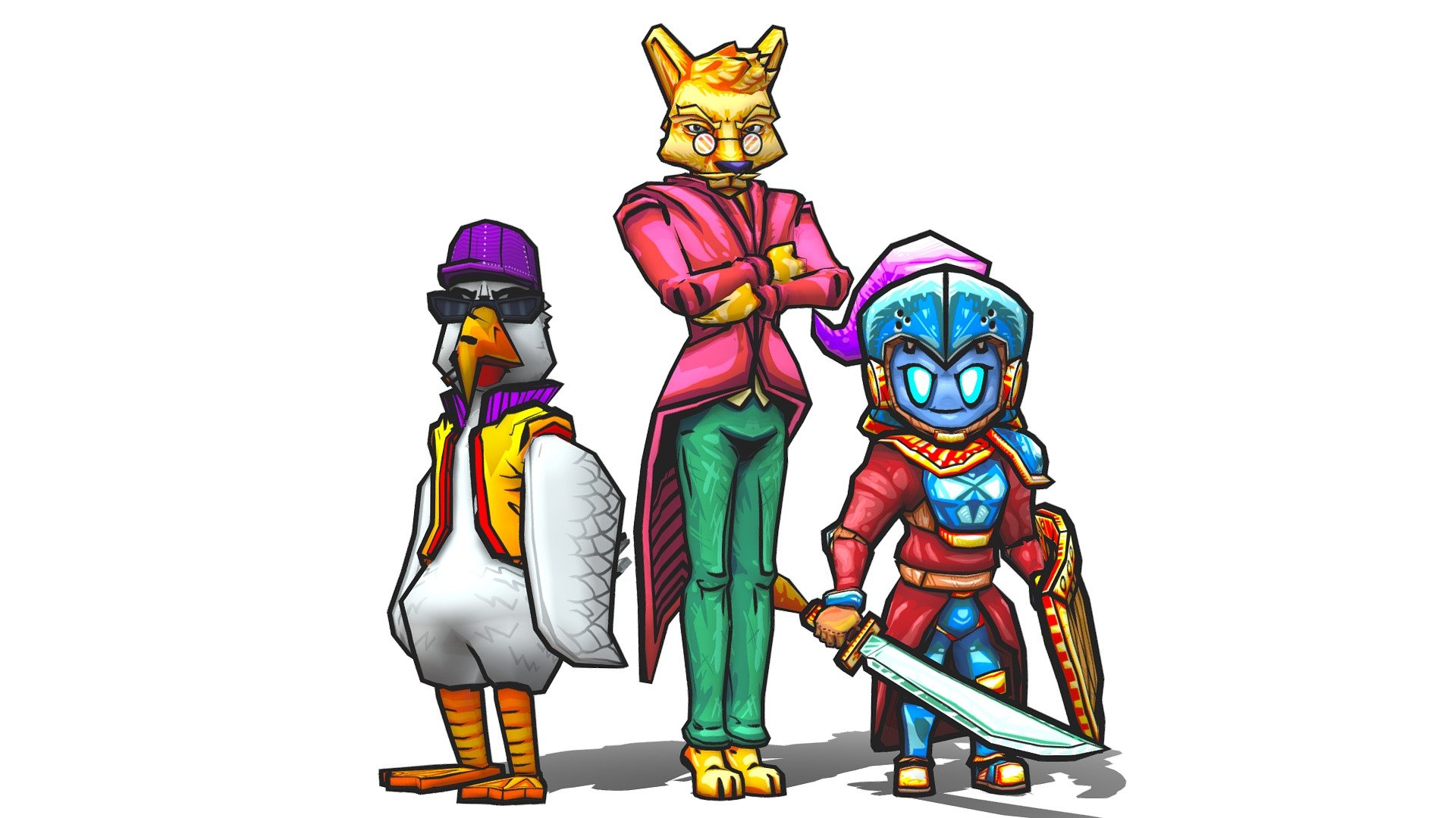 Trio - 3D model by Liron (@LironHero) [4b87e59] - Sketchfab