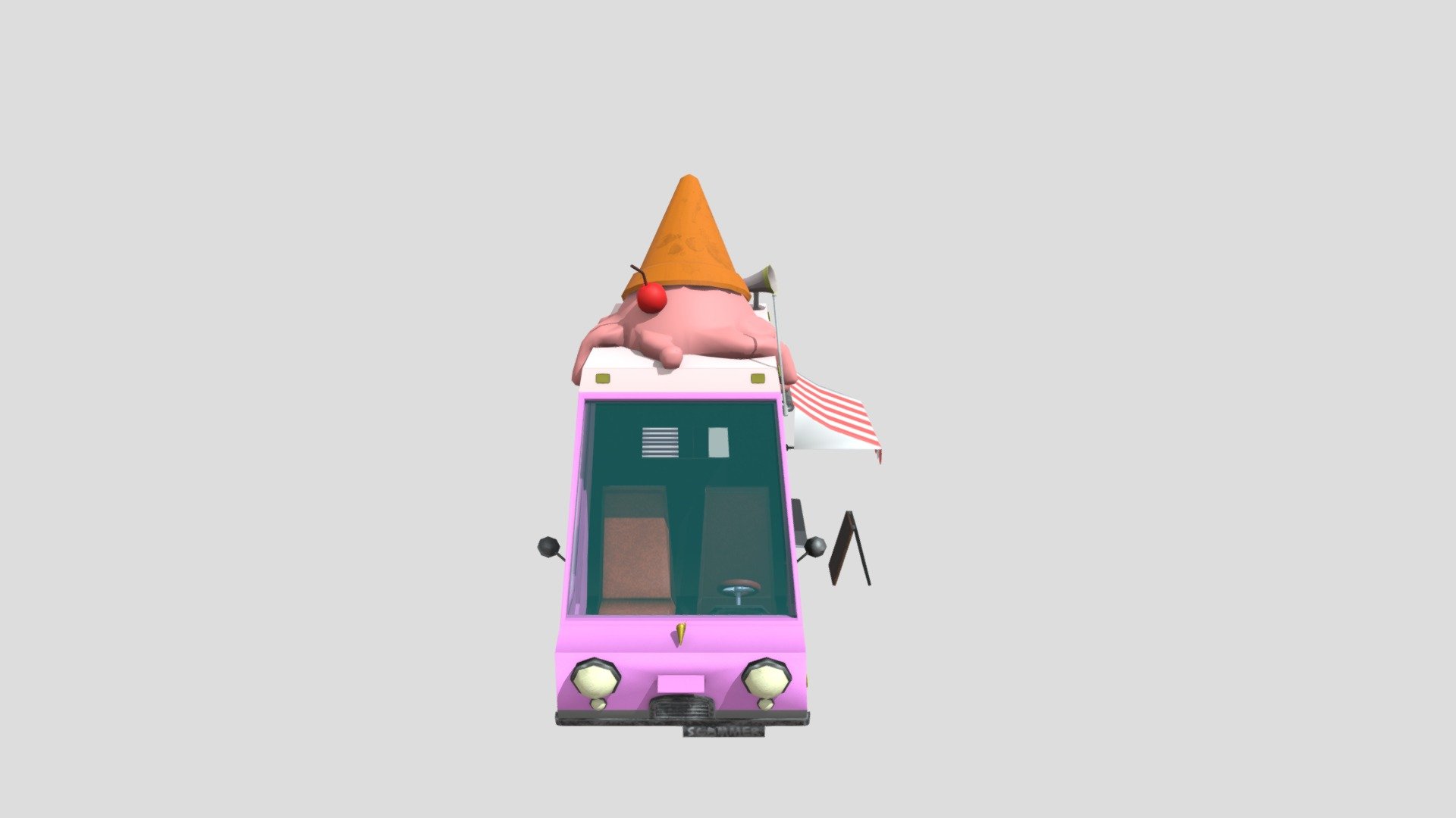 ice cream van - 3D model by jaee [4b89c97] - Sketchfab