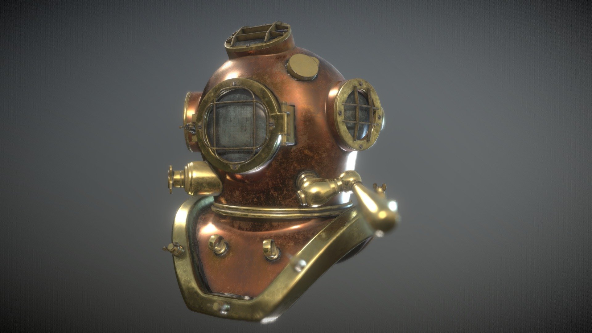 Diving Helmet - 3D model by Spencer Buffum (@spencerbuffum27) [4b8a35e ...