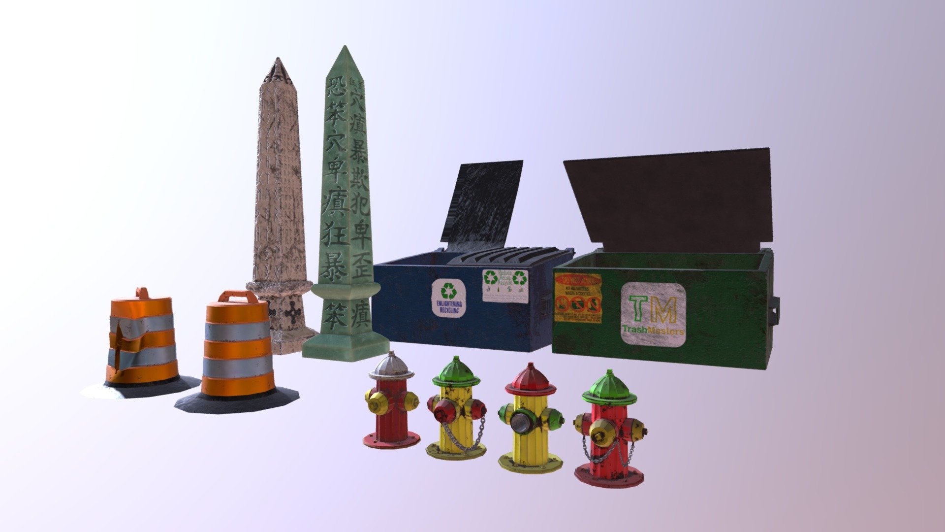 Street Prop Variations - 3D model by aparisi [4b8ab05] - Sketchfab