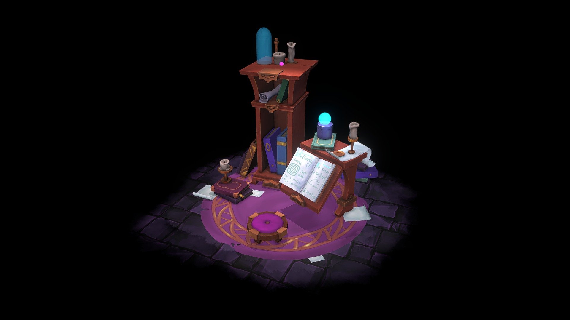Magic Workplace - 3D model by Alexaha322 [4b8b761] - Sketchfab