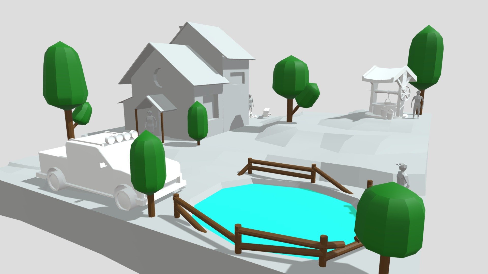 Eco House - Blockout - 3D model by XanderWauters [4b8c096] - Sketchfab