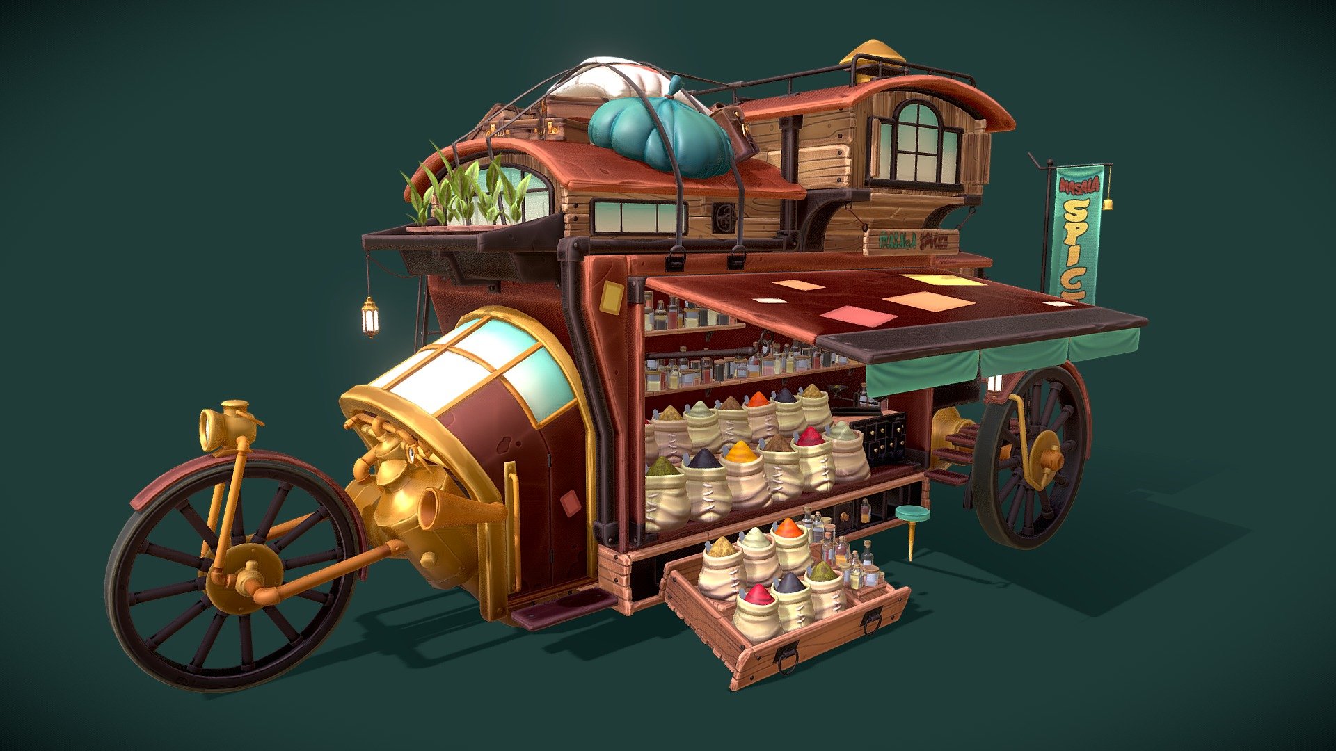 Steampunk Spice Truck - 3D model by Jasmine Carter (@jac-art) [4b9171d ...