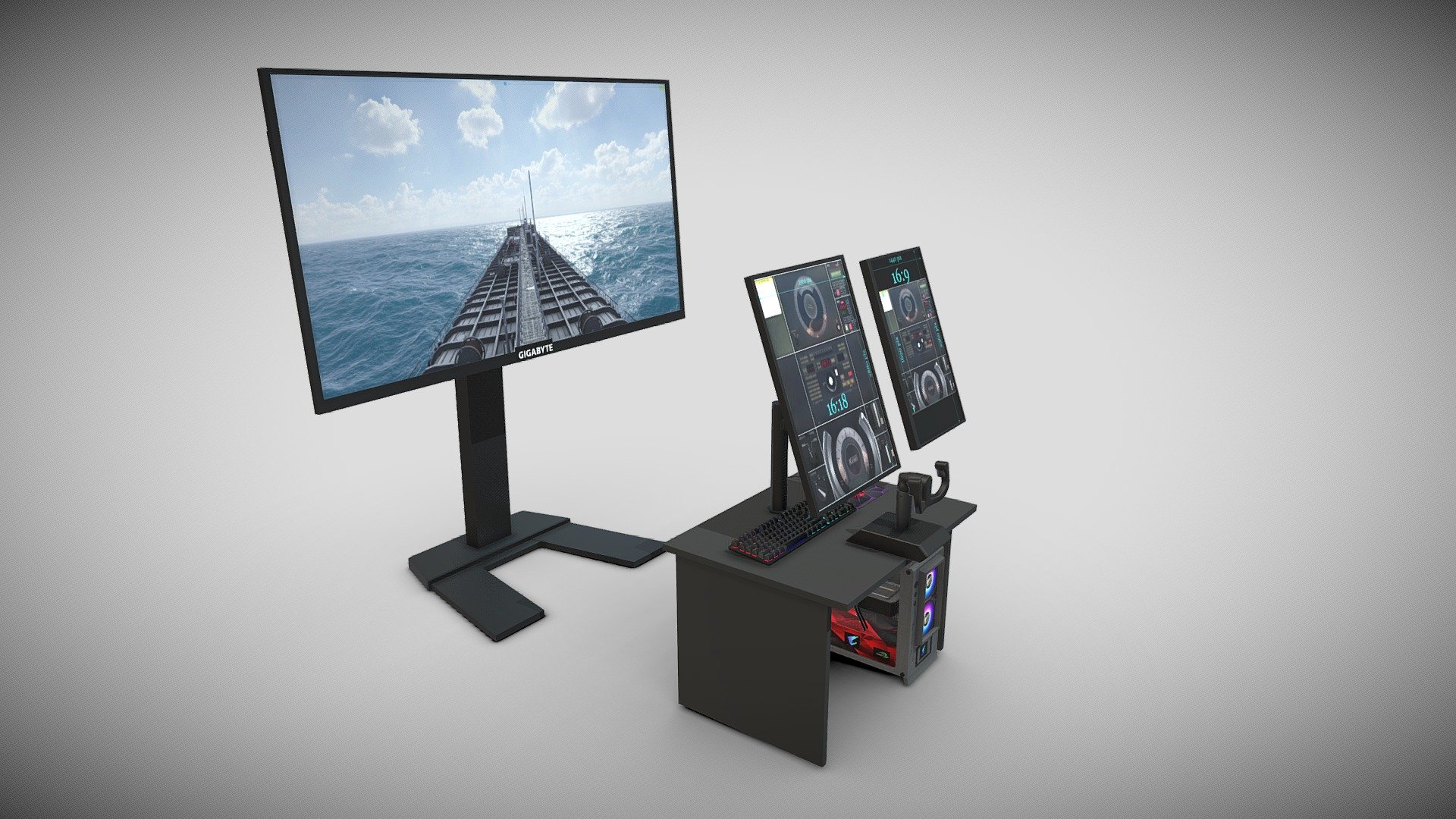 Control Stand Upper Panel - 3D model by ShipSIM [4b92f6c] - Sketchfab