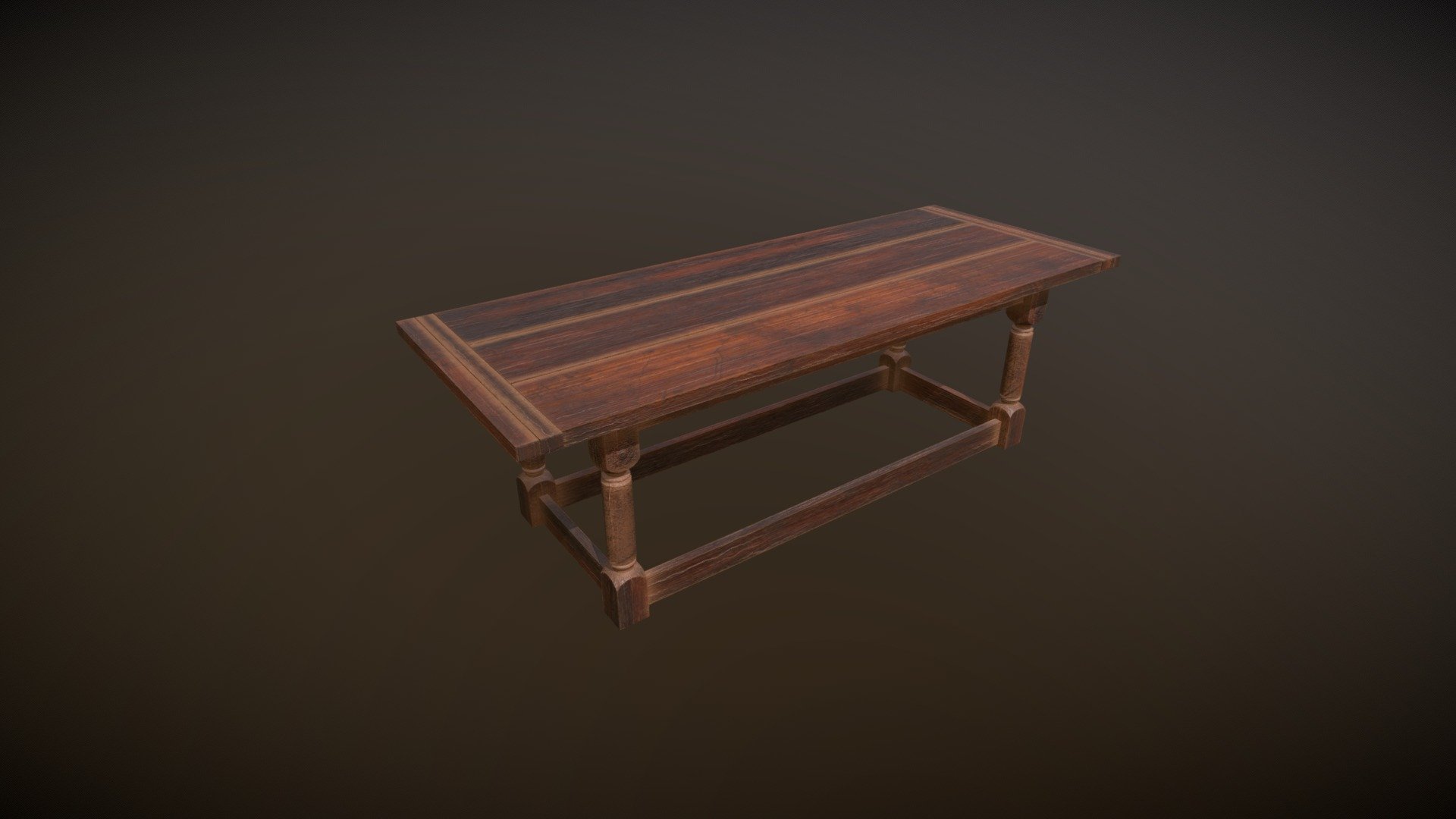 Wooden table. - Download Free 3D model by Hrisan [4b93a36] - Sketchfab