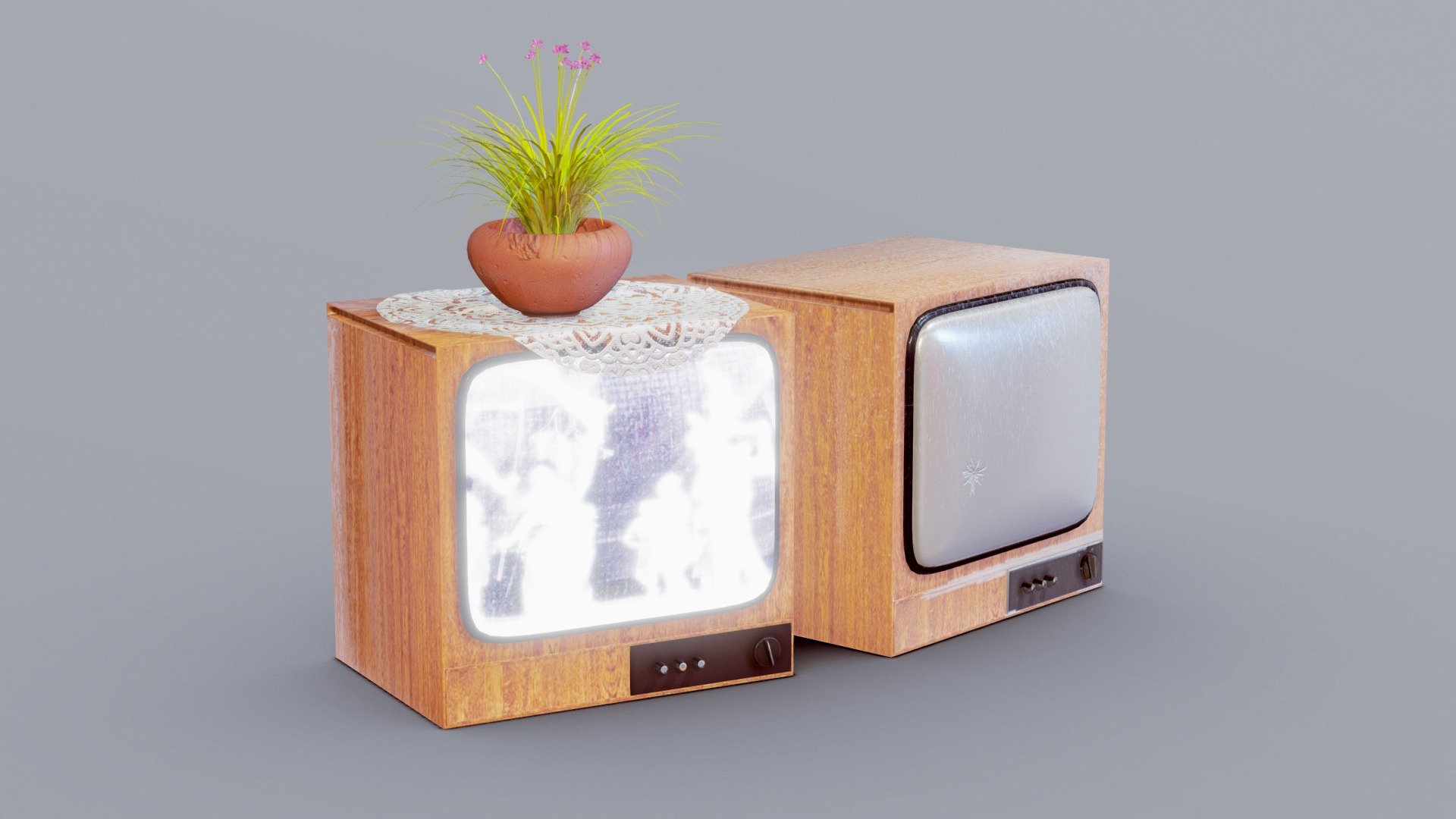 Old Retro TV (On and Dusty Off) - 3D model by Ren Viro Store (@renviros ...