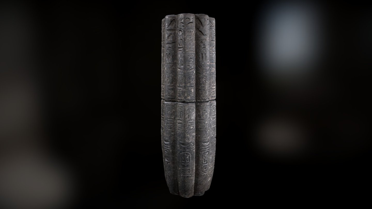 Grey granite papyrus-column [part] (Update '16) - 3D model by Thomas ...