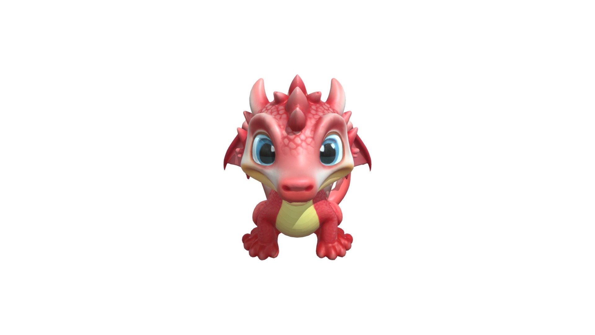 Cute baby dragon with big eyes - 3D model by ImFrancel (@francelagui33 ...