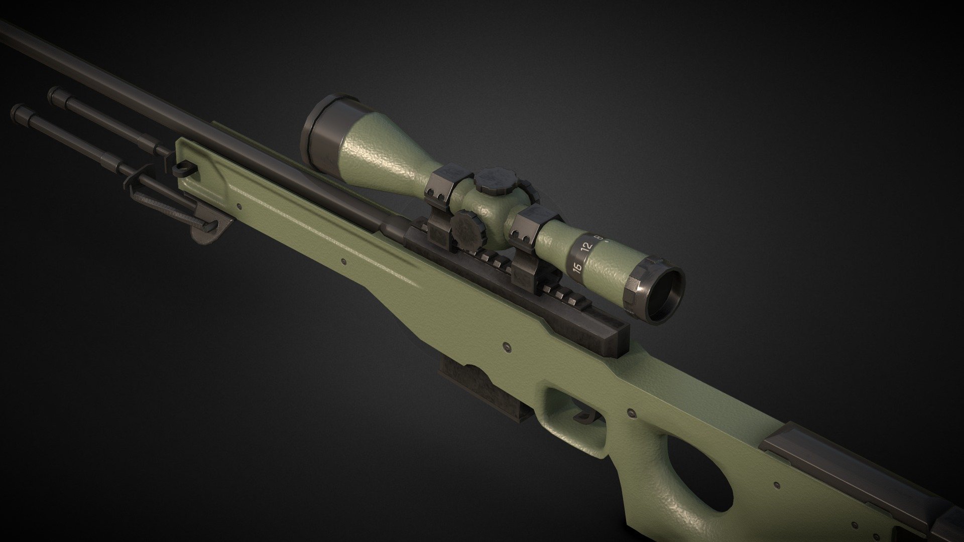 LowPoly Game Ready Awp Sniper-Rifle - Buy Royalty Free 3D model by ...