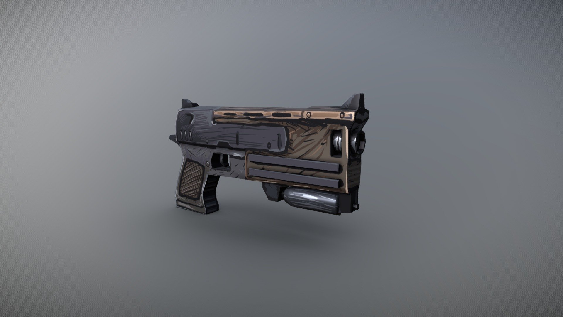 10mm Pistol Low Poly - 3D model by Mattalarc [4b9ffed] - Sketchfab