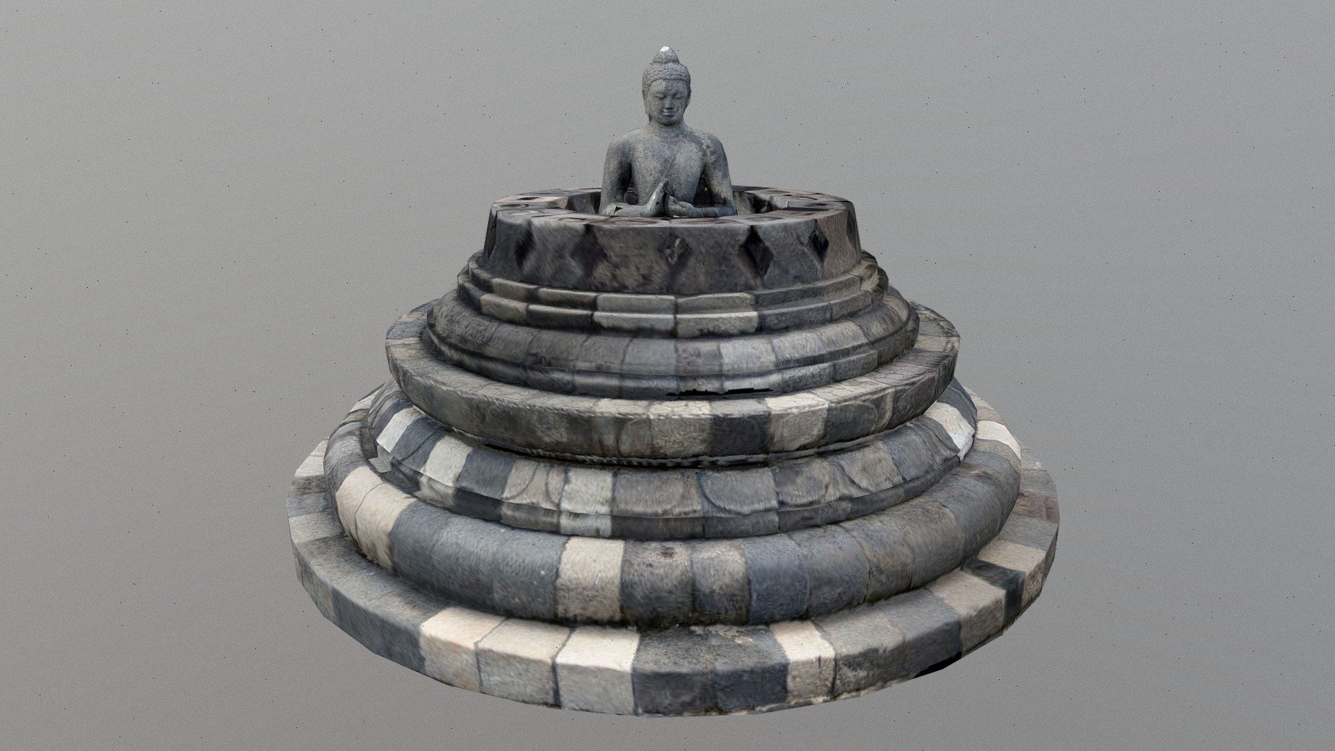 Borobudur Temple Buddha statue - Buy Royalty Free 3D model by PHAC ...