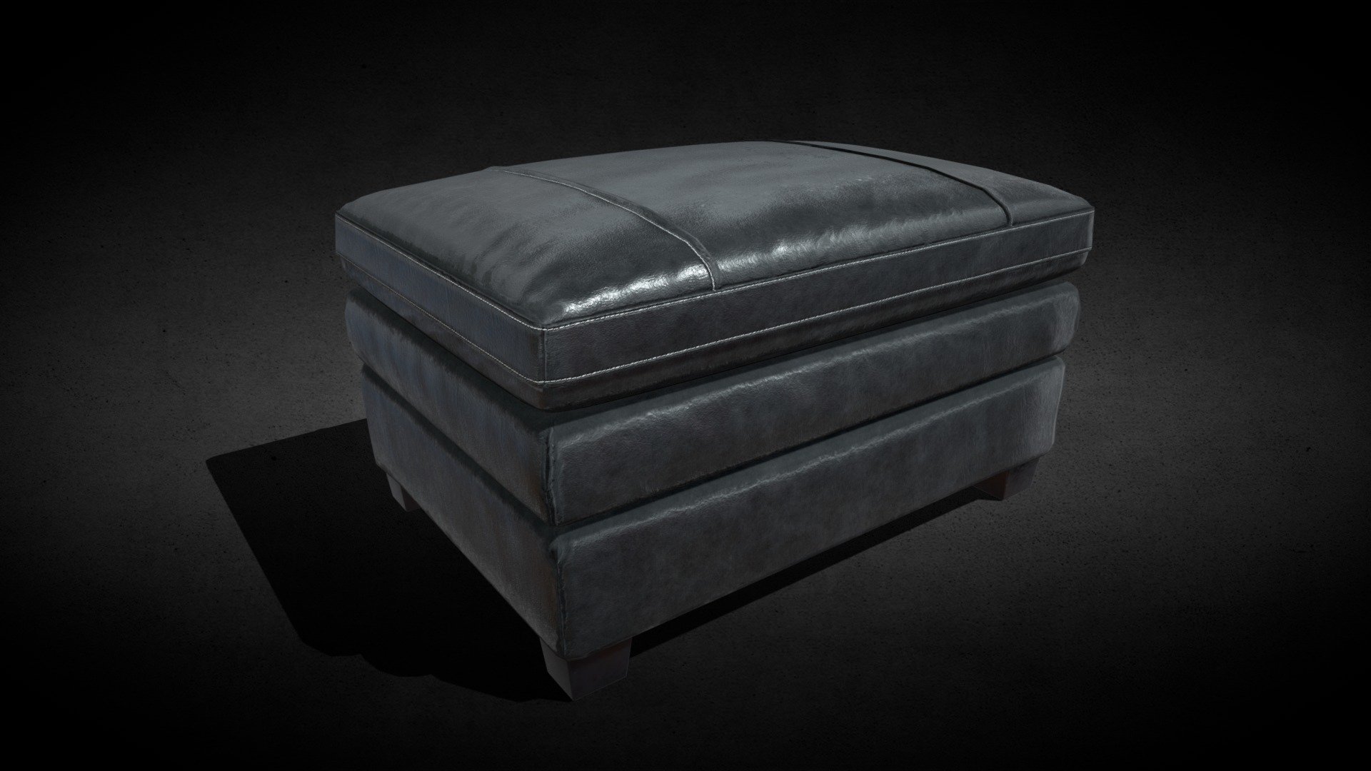 Low Poly Leather Ottoman - Download Free 3D model by Sunny (@sunny7610 ...