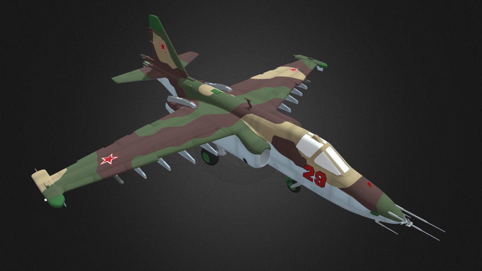 Su-25 fighter jet - Download Free 3D model by Aditya Graphical ...