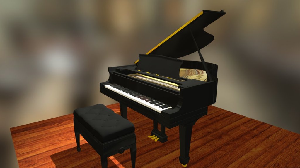 Piano Set - 3D model by candyquach [4bafe8d] - Sketchfab