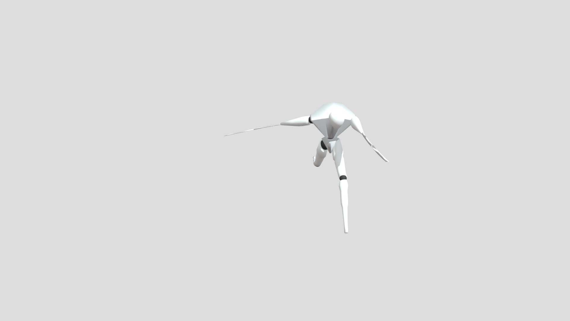Robot with swords for arms - 3D model by shaww [4bb220e] - Sketchfab