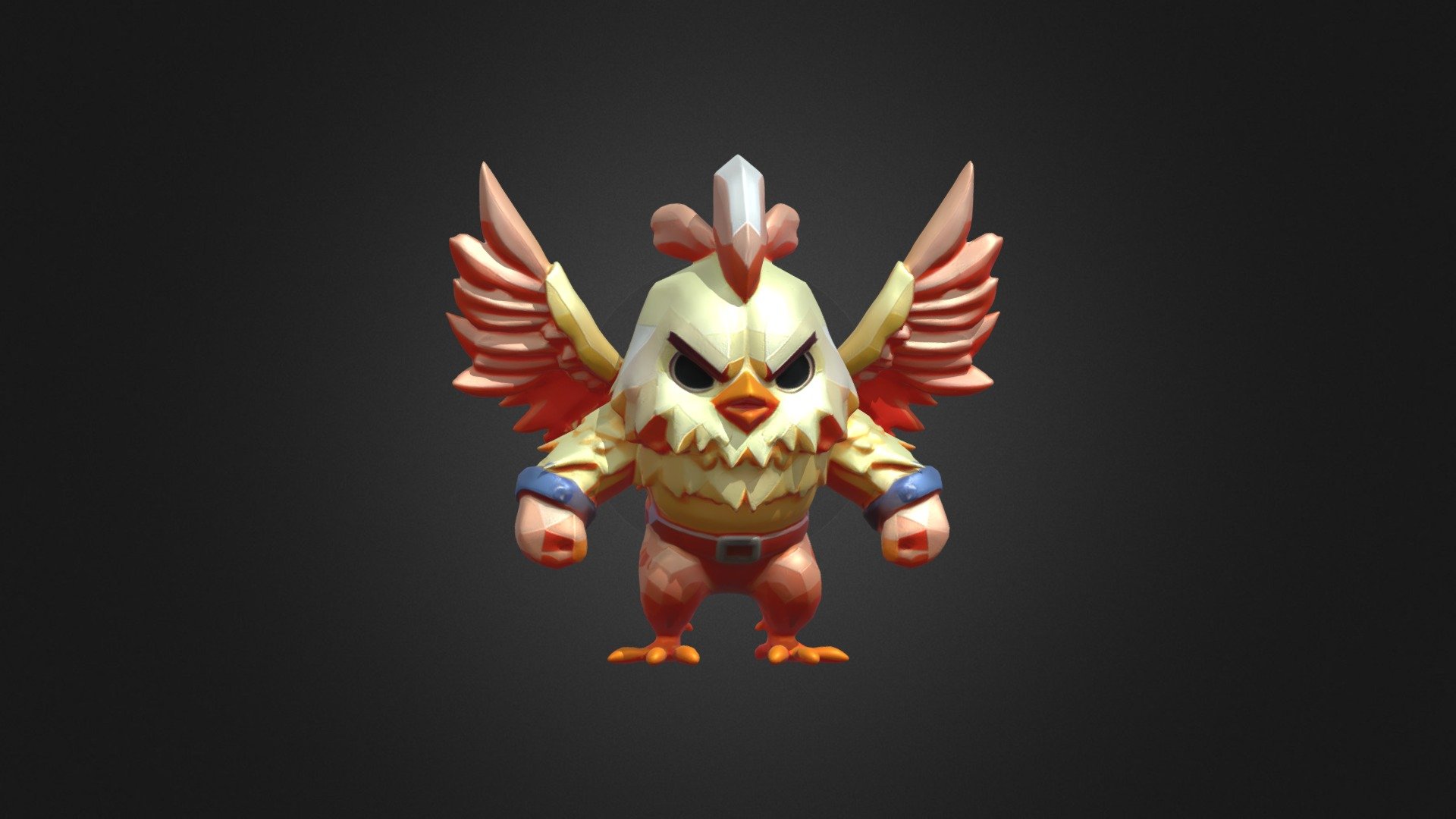 low-poly chicken warrior - Download Free 3D model by Fareks [4bb2b53 ...