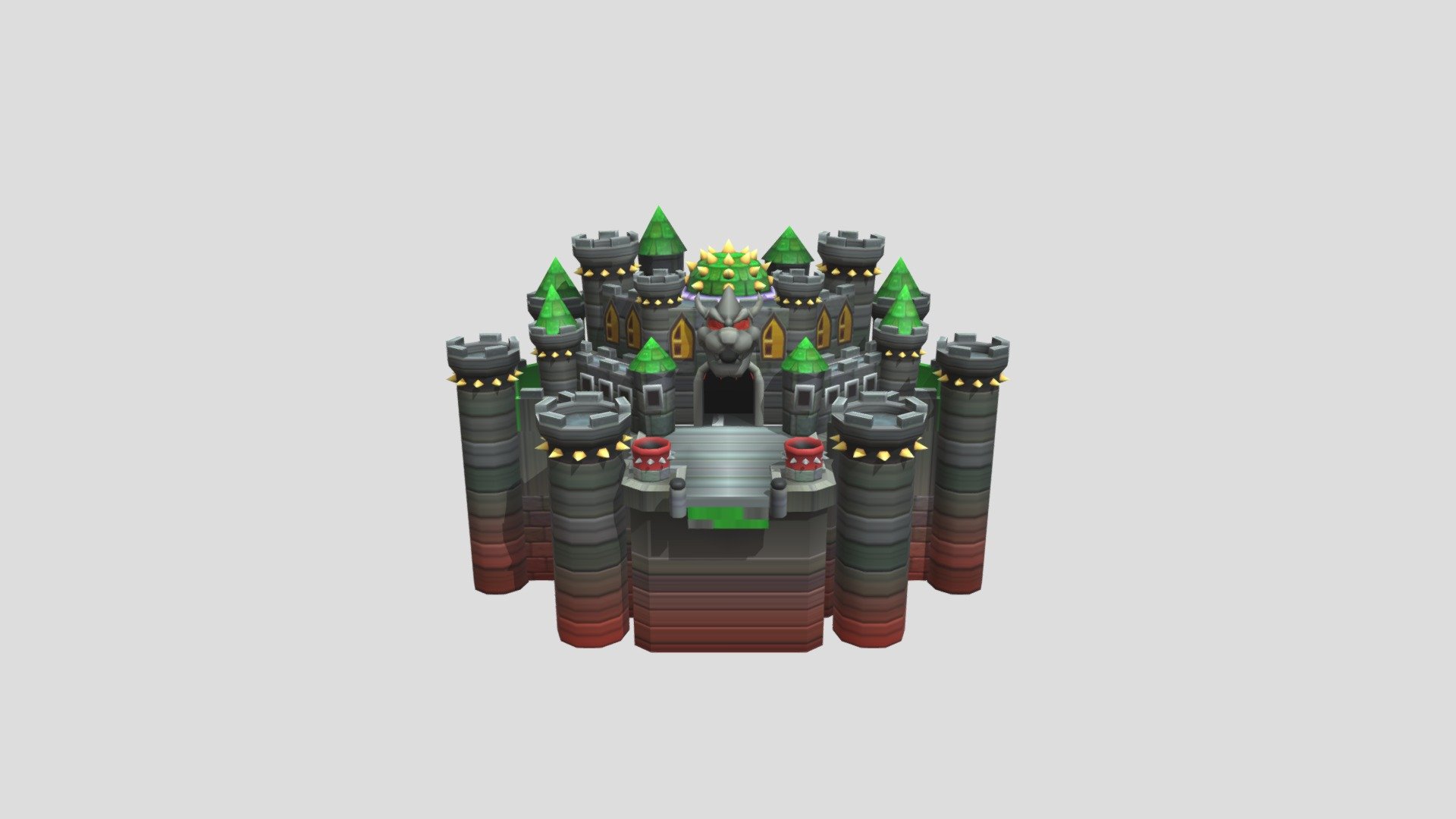 3DS - NSMB2 - Bowsers Castle - Download Free 3D model by idk bro ...