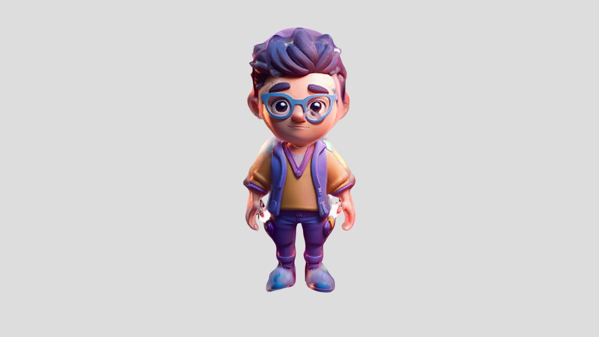Colorful 3D Cartoon Character A 3D cartoon ch - Download Free 3D model ...