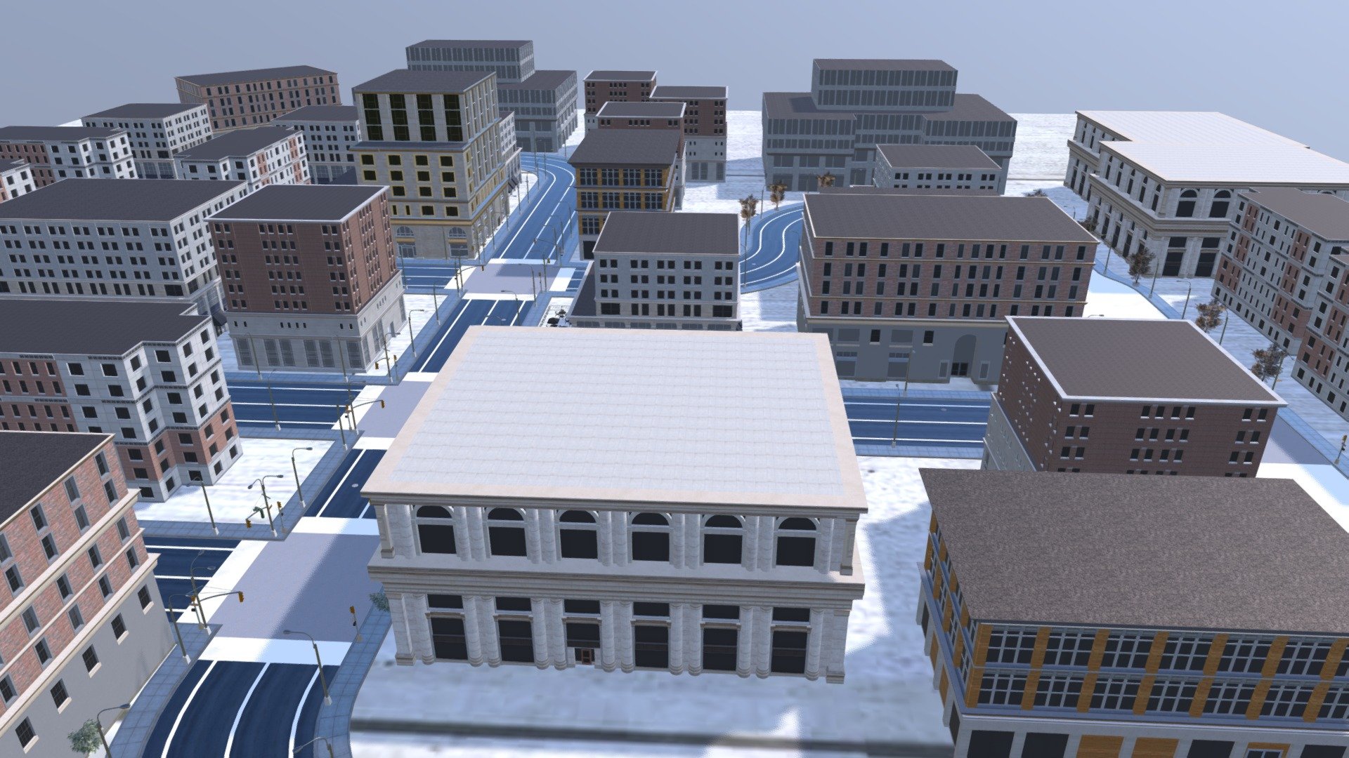 Smart City 002 - 3D model by Virtual Reality (@simulanis) [4bba525 ...