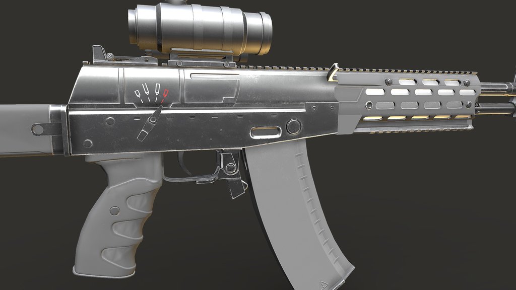 Assault rifles - A 3D model collection by p.polesskiy - Sketchfab