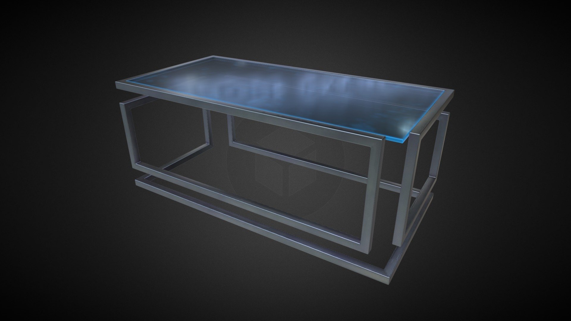Infinity Table Made of Metal and Glass - Download Free 3D model by ...