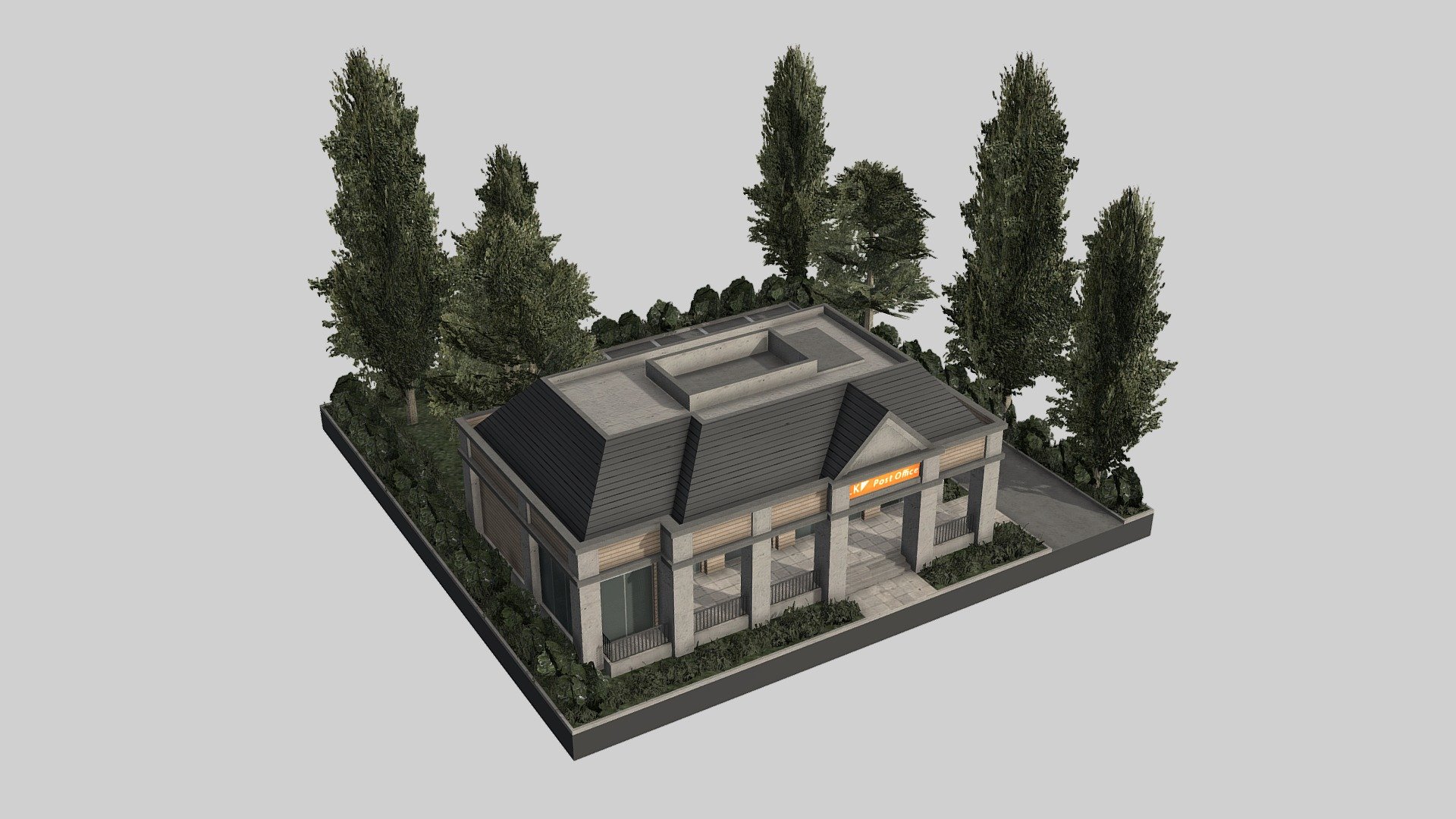 j.p Local Post Office (cities:skylines Assets) - Buy Royalty Free 3D ...
